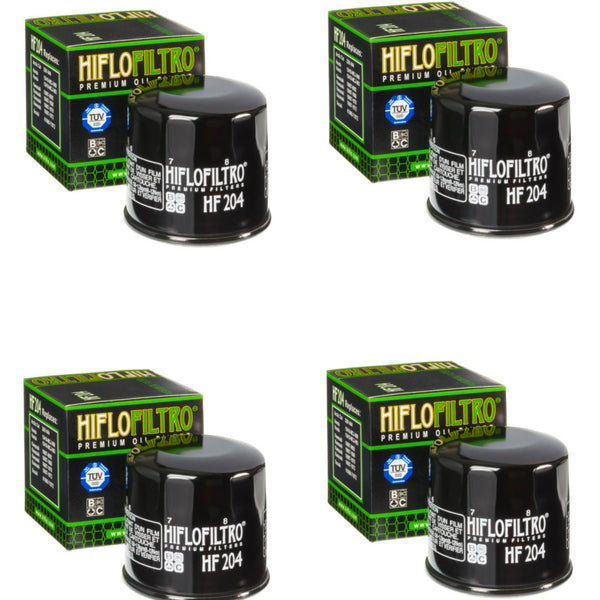 Bundle of 4 Hiflo Filtro HF204 Premium Oil Filters – Chains and Sprockets